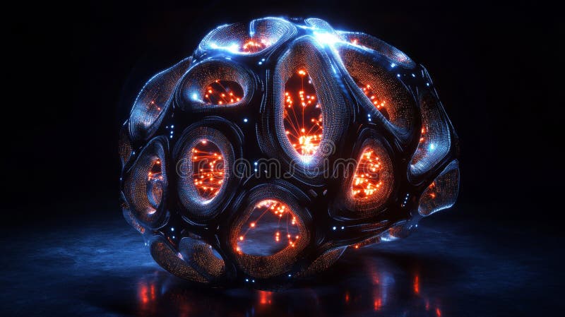 Futuristic Digital Brain with Illuminated Circuits, Embodying ... Futuristic Digital Brain with Illuminated Circuits, Embodying ...