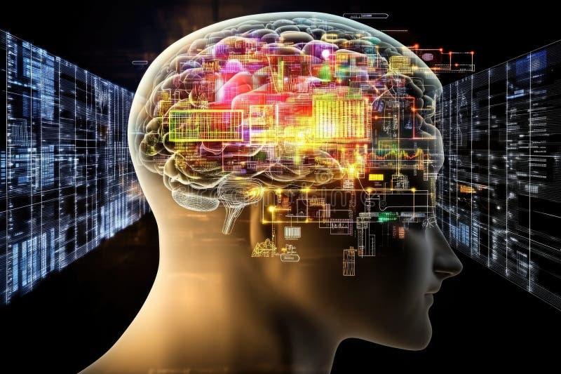 Futuristic Digital Brain Interface with Neural Network Visualization ... Futuristic Digital Brain Interface with Neural Network Visualization ...