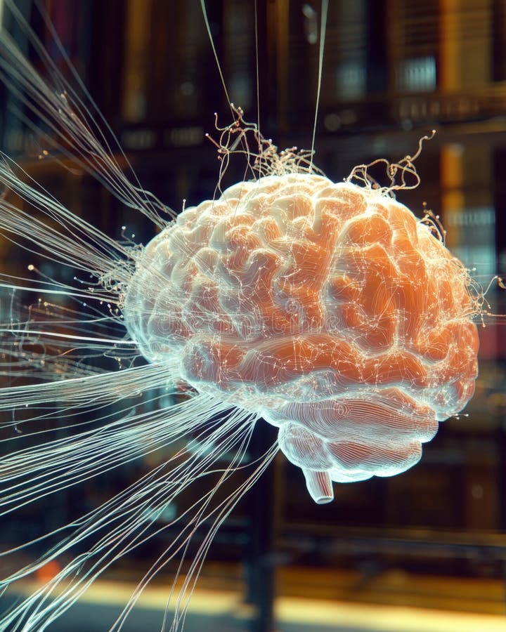 Futuristic Digital Brain Visualization Neural Connections Glowing Structures Stock Photos - Free ...