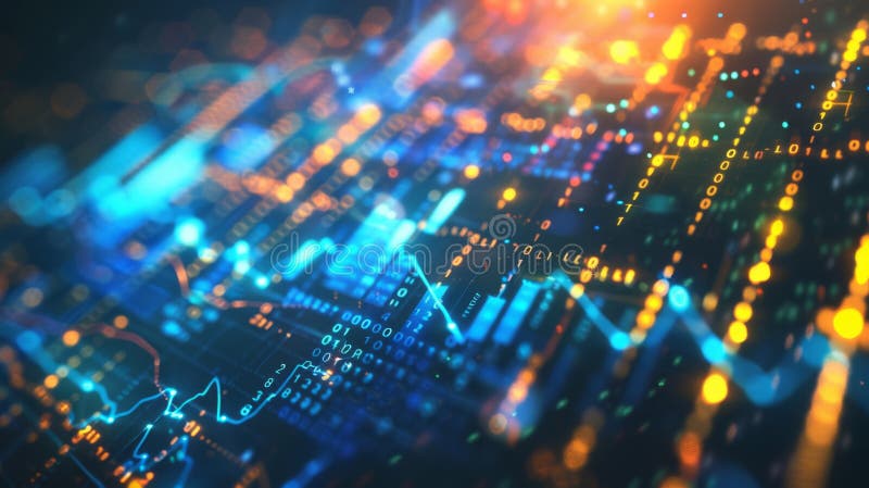 The Futuristic Digital Chart.AI Generated Image Stock Image - Image of ...