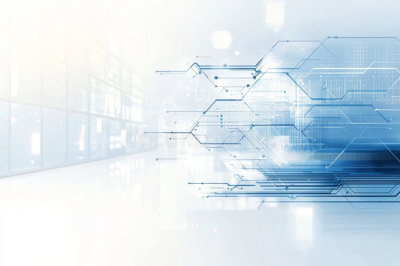 Transparent Background Futuristic Digital Circuit Overlay Effect Stock ...