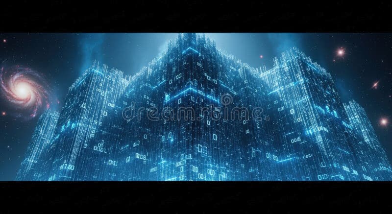 Tech Binary Digital Technology World Cityscape Background Stock Illustrations – 222 Tech Binary ...