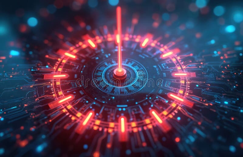 Abstract Futuristic Digital Clock Stock Illustrations – 3,942 Abstract ...