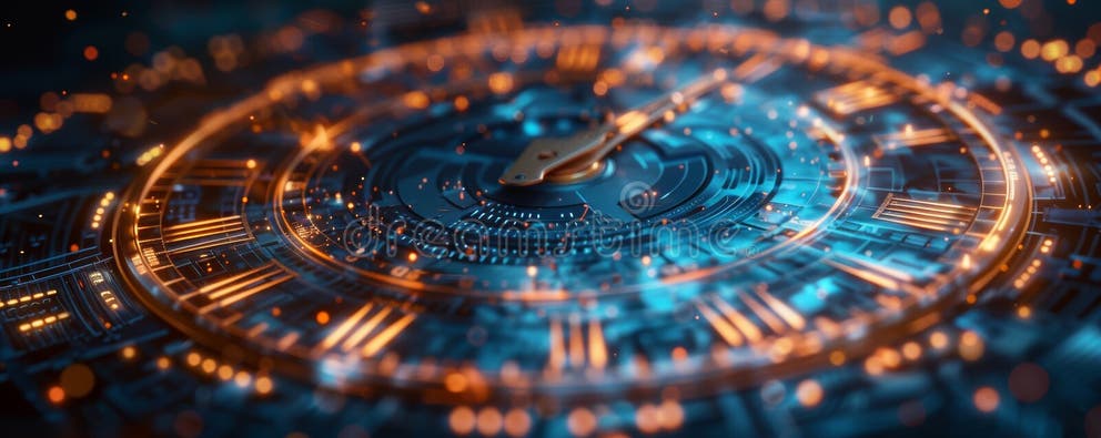 Futuristic Sci Fi Glowing Clock Stock Illustrations – 61 Futuristic Sci ...