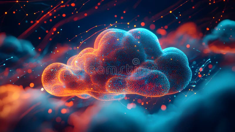 Futuristic Digital Cloudscape Representing Data Storage Network Connectivity Stock Photos - Free ...