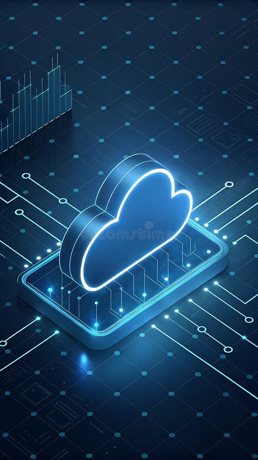 Futuristic Digital Cloud Network Interface, Modern Technology ...
