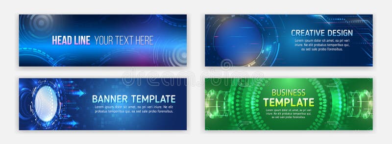 Futuristic Digital Communication Background. Blue Technology Cover ...