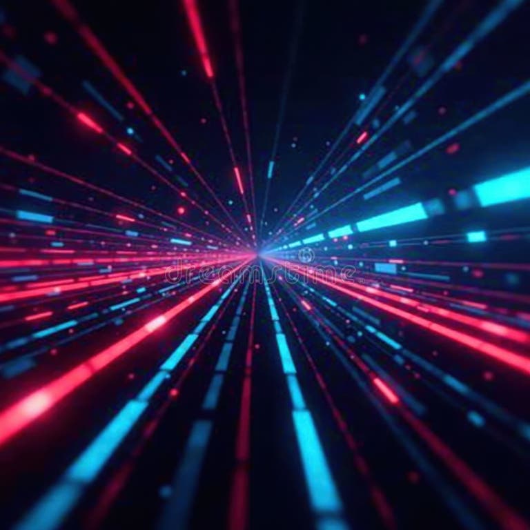 Futuristic Digital Communication Lines, Abstract Tech Background ...