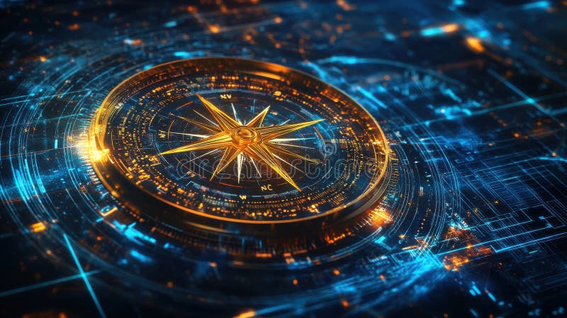 137 Navigation Concept Futuristic Compass Stock Photos - Free & Royalty ...