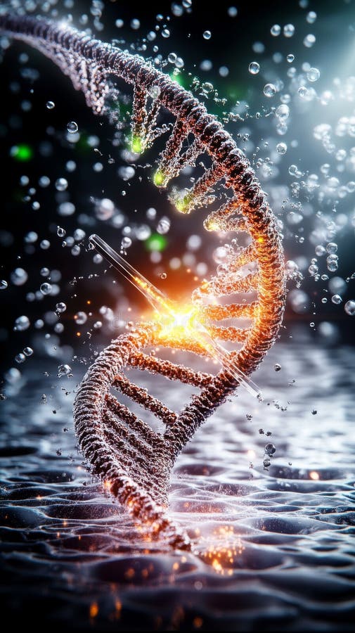 Futuristic Digital Concept of DNA Manipulation Showcasing Precision ...