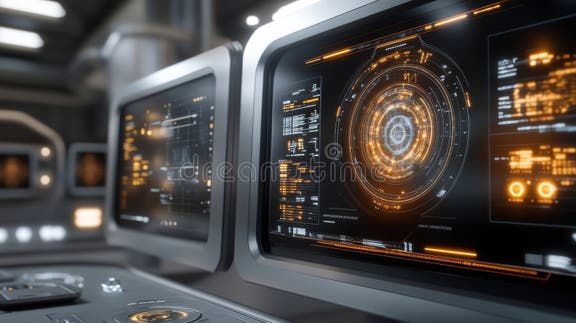 Futuristic Digital Control Panel Showcasing Advanced Technology and ...