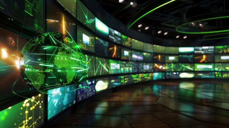 The Futuristic Digital Control Room.AI Generated Image Stock Image ...