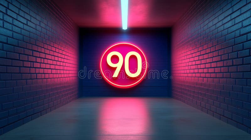 A Futuristic Digital Countdown Featuring Glowing Neon Circuitry and the ...