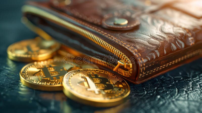 Digital Cryptocurrency Wallet with Flowing Coins and Holdings the ...