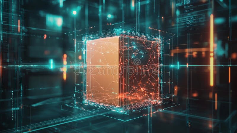 Digital Cube Flow Background Stock Illustrations – 2,533 Digital Cube ...