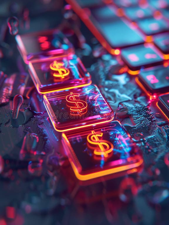 Futuristic Digital Currency Concept Stock Illustration - Illustration ...