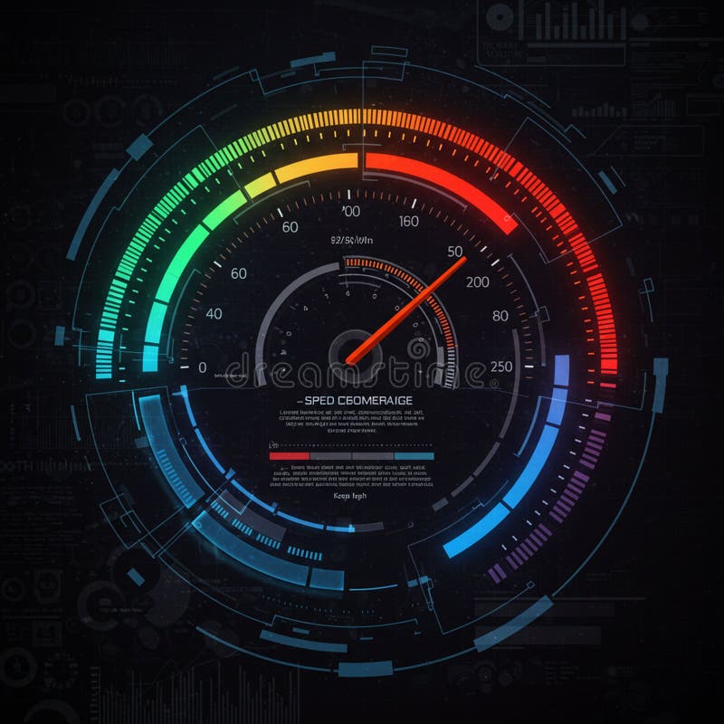 Futuristic Digital Dashboard Design with a Circular Interface. the Stock Illustration ...