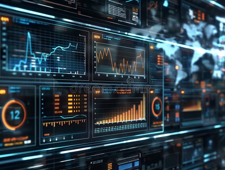 Advanced Data Analysis Interface Stock Photo - Image of technology ...