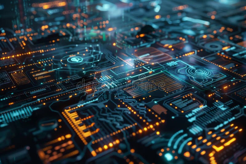 Futuristic Digital Dashboard Interface Stock Illustration ...