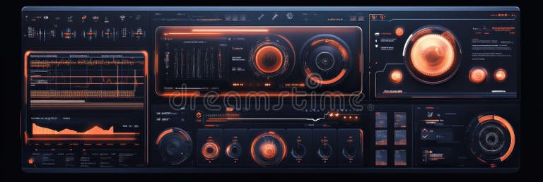 Futuristic Digital Dashboard Showcasing Transparent UI Components with ...