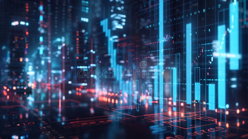 The Futuristic Digital Data City..AI Generated Image Stock Image ...