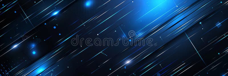 Futuristic Digital Data Flow Background with Blue Circuit Lines and ...