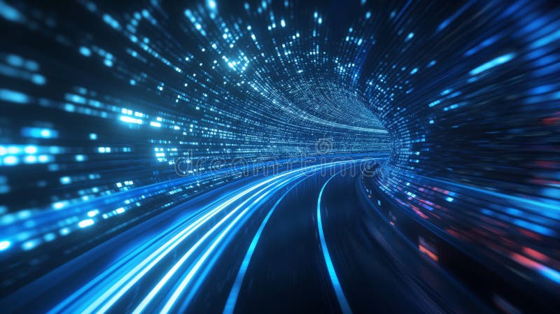 Futuristic Digital Data Highway Stock Photo - Image of dynamic, tech ...