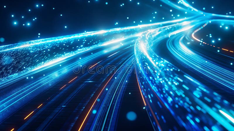 Futuristic Digital Data Highway Stock Image - Image of neon, technology ...