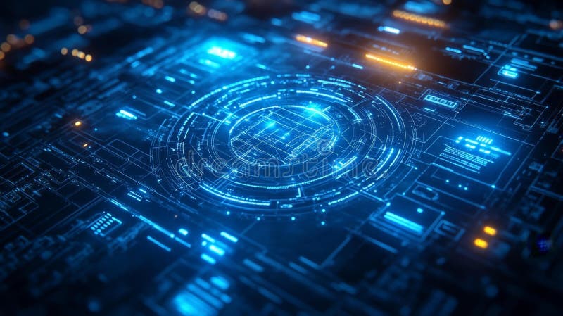 Futuristic Digital Data Layout Stock Illustration - Illustration of ...