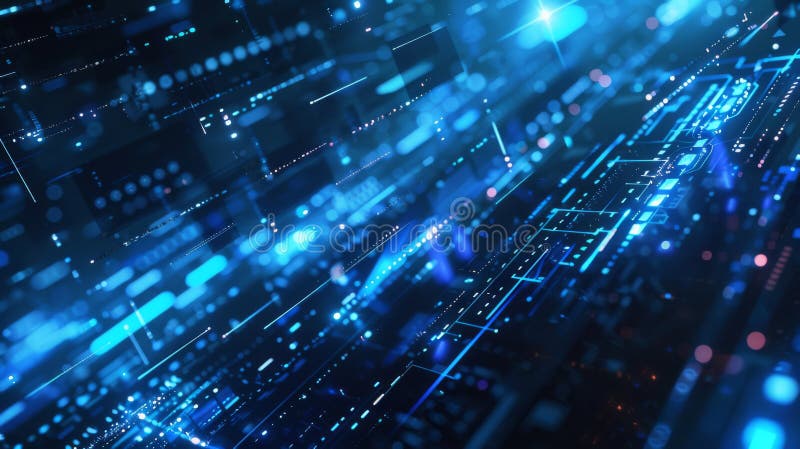 Futuristic Digital Data Network Background with Abstract Analytics and ...