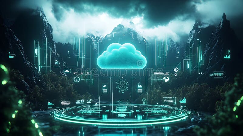 Futuristic Digital Data Observatory with AI Driven Weather Simulation ...