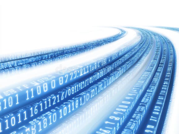 Futuristic Digital Data Stream Binary Code Technology Background Abstract Network Fast Stock ...