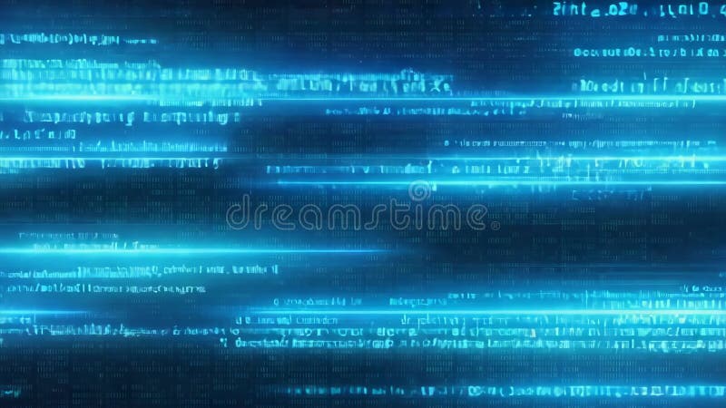 Futuristic Digital Data Stream with Blue Binary Code for Technology Design Generative AI Stock ...
