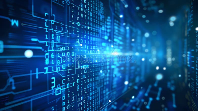 Futuristic Digital Data Stream in Cyberspace Portraying Technology ...