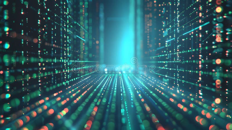 Futuristic Digital Data Stream with Neon Lights in Cyberspace Stock ... Futuristic Digital Data Stream with Neon Lights in Cyberspace Stock ...