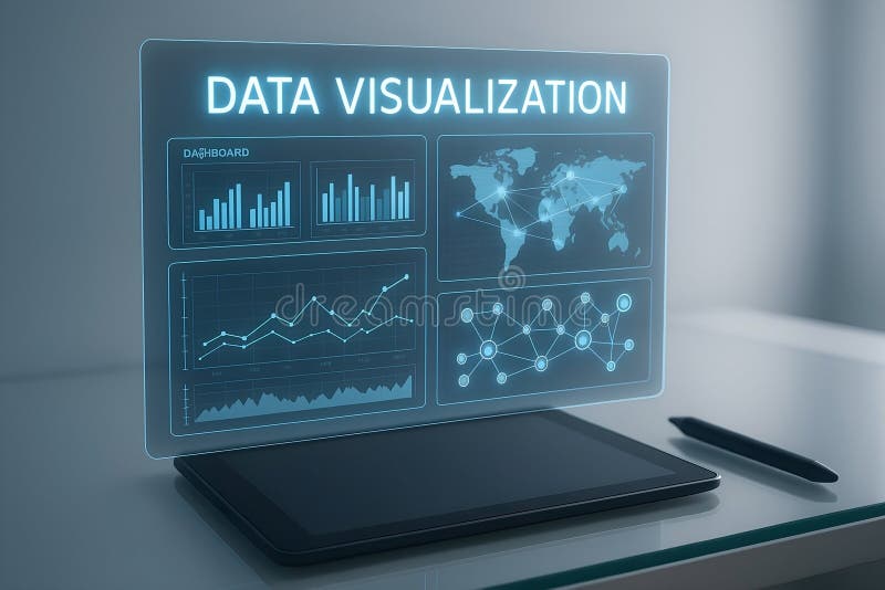 Futuristic Tablet Data Analytics Visualization Stock Illustrations – 2,380 Futuristic Tablet ...