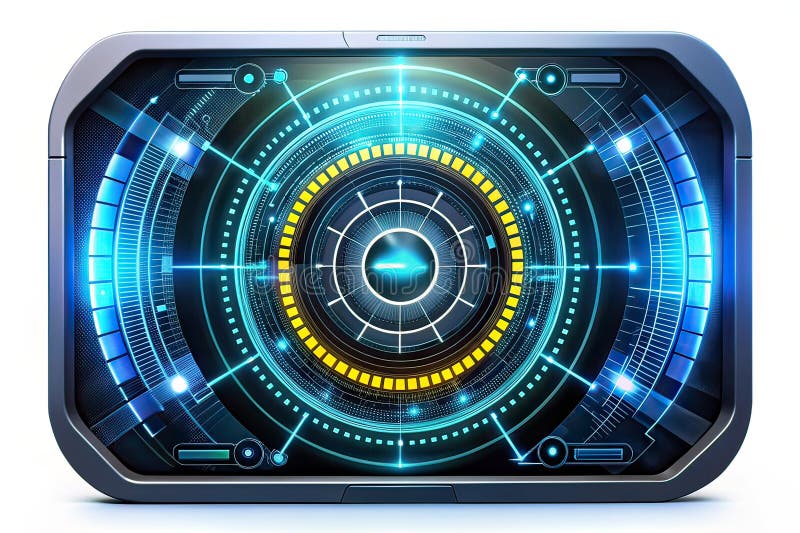 Futuristic Digital Dial Hud Design Concept Innovative Interface Stock ...