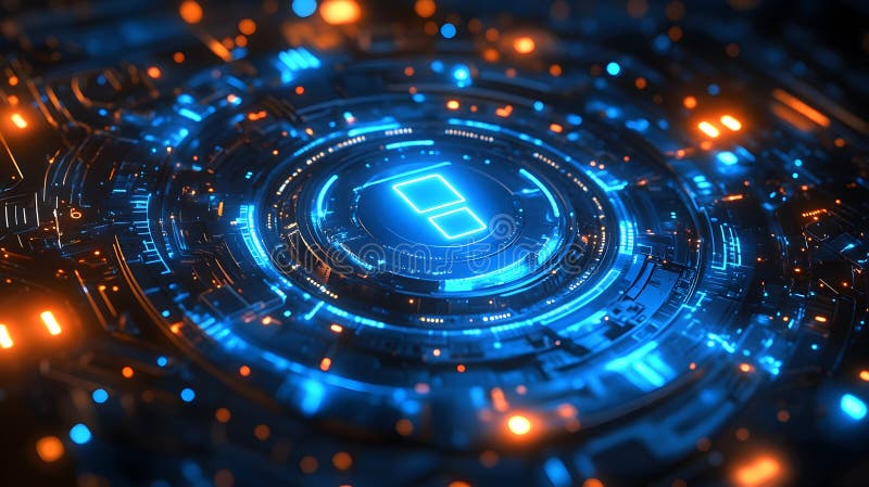 Futuristic Digital Display Design Stock Illustration - Illustration of ...