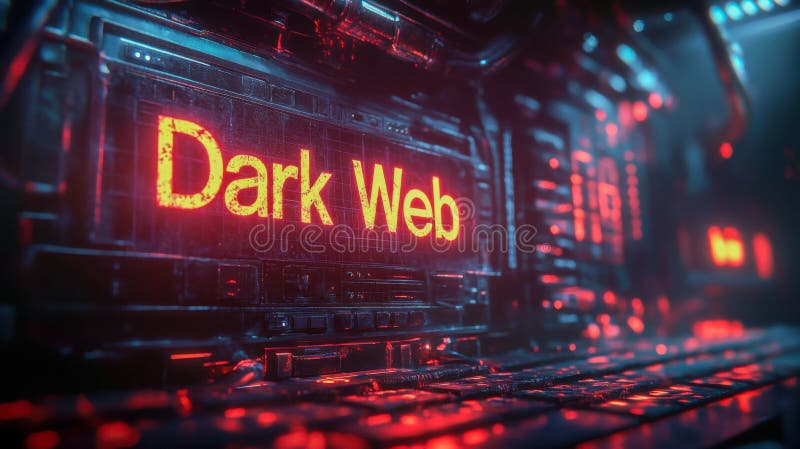 Futuristic Digital Display Highlighting the Concept of the Dark Web ...
