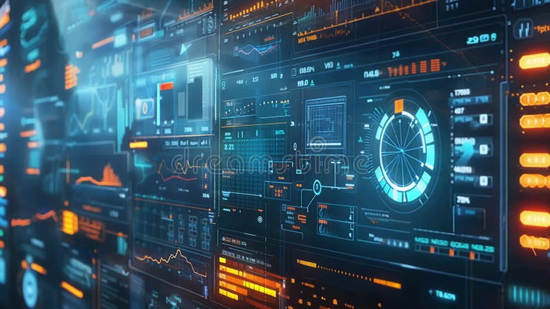 Innovative Digital Interface Showing Real Time Data Analysis and ...