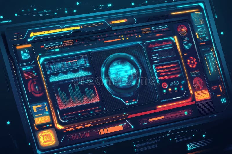 Futuristic Digital Display Showcasing Innovative Technology Cutting ...