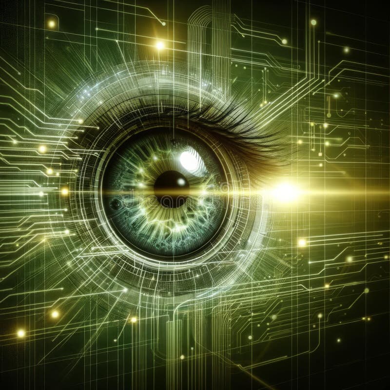 Futuristic Digital Eye Concept, Cybersecurity and Surveillance Stock ...