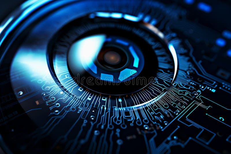 Futuristic Digital Eye Design Stock Image - Image of hightech, future ...