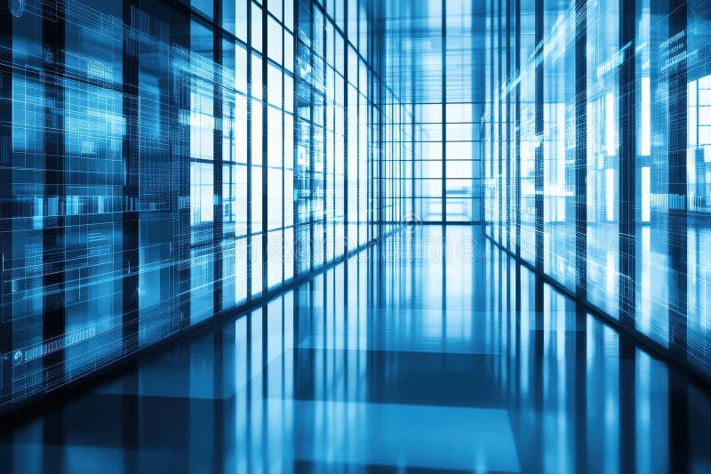 Futuristic Digital Financial Hub Architecture Modern City Environment ...