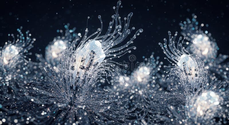 Futuristic Digital Flora Advanced Bio-Tech Network Concept Stock ...