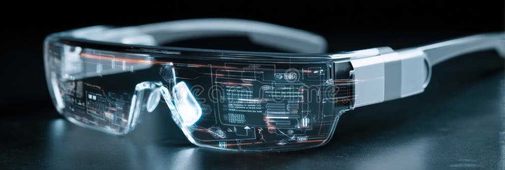 Futuristic Digital Glasses with Augmented Reality Interface and ...