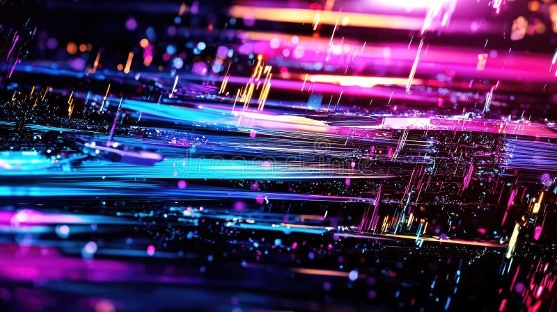 Futuristic Digital Glitch Effect Abstract Big Data Technology ...