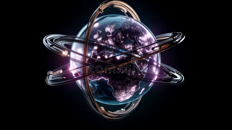 Global Digital Network Sphere Stock Video - Video of internet, global ...