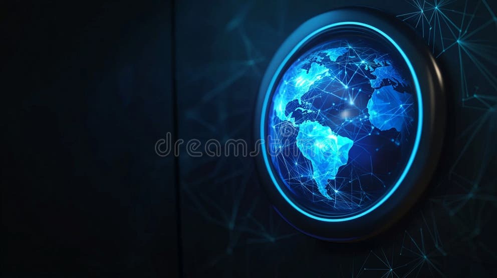 Global Network Connection Digital World Technology Abstract Background ...