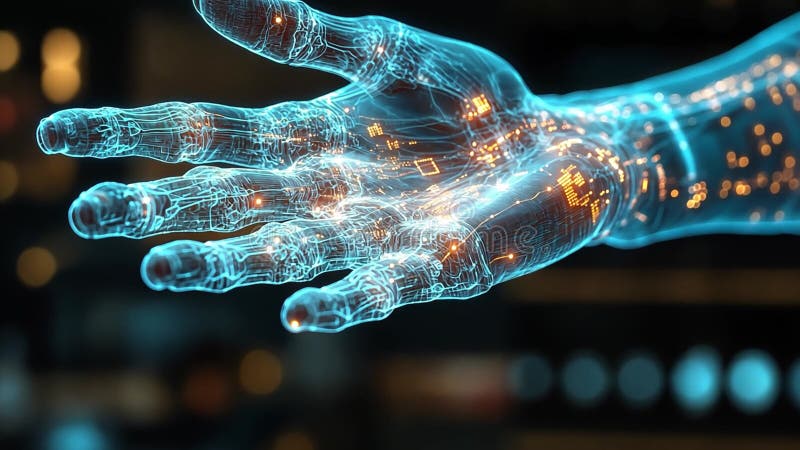 Futuristic Digital Hand Showcasing Advanced Technology and Artificial ...